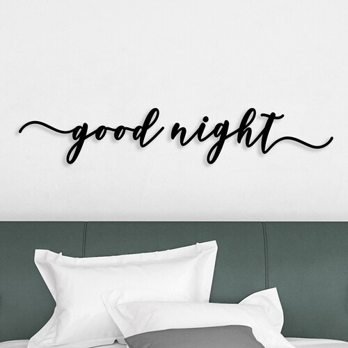 Good Night Metal Wall Decor Metal Wall Art Bedroom Decor | Etsy