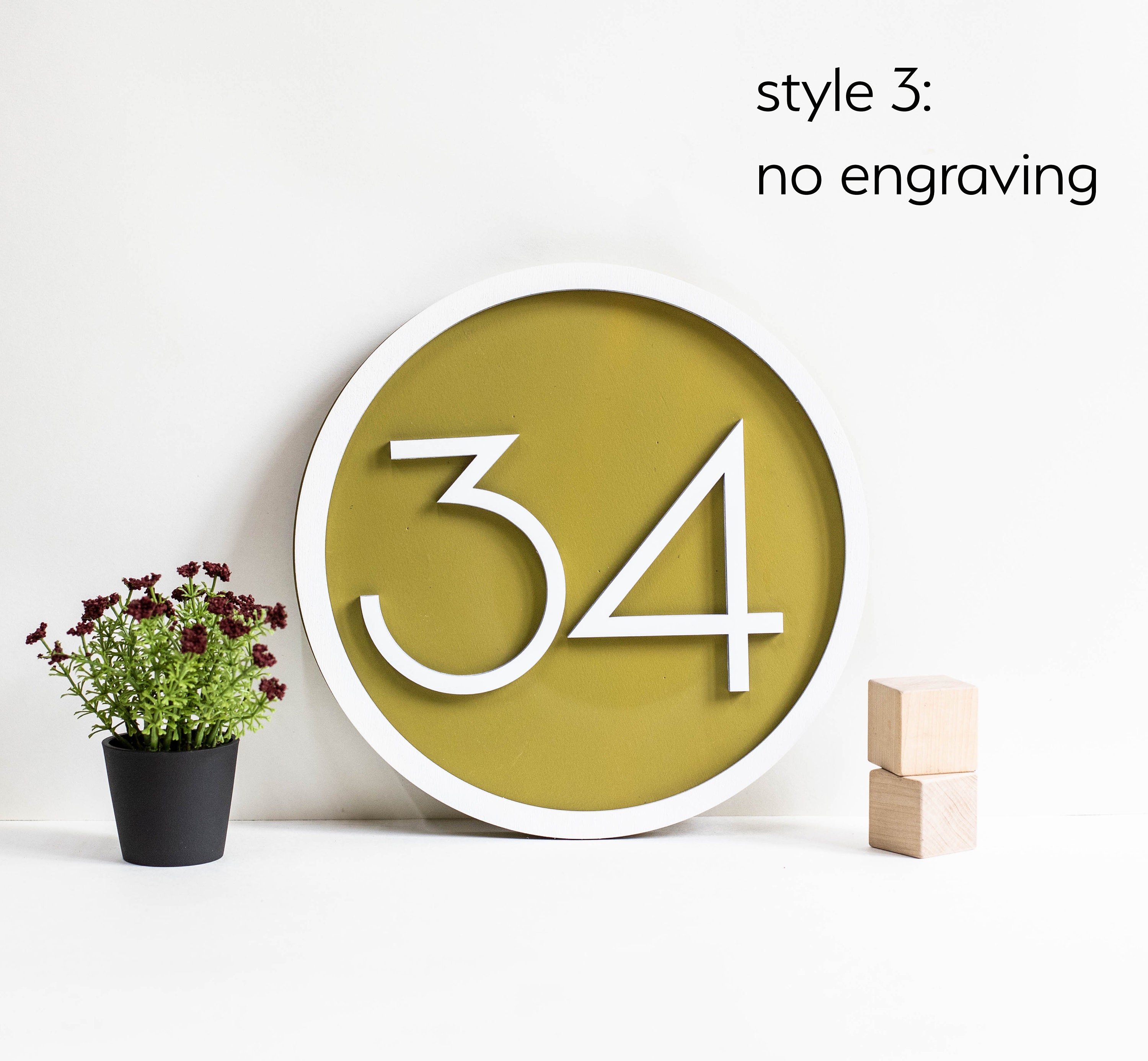 Wooden House Numbers Country House Gift Outdoor Address | Etsy