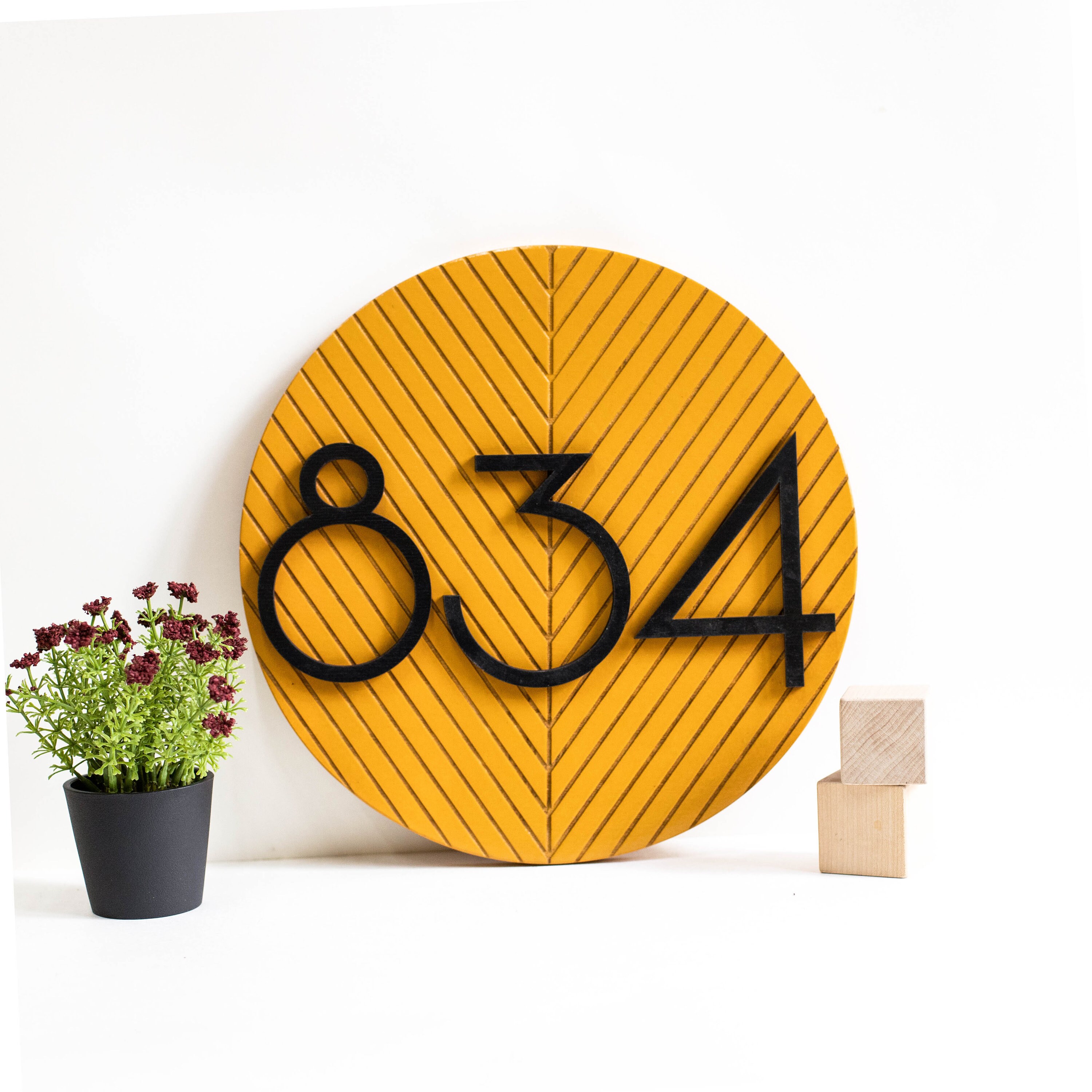 Wooden House Numbers Country House Gift Outdoor Address | Etsy