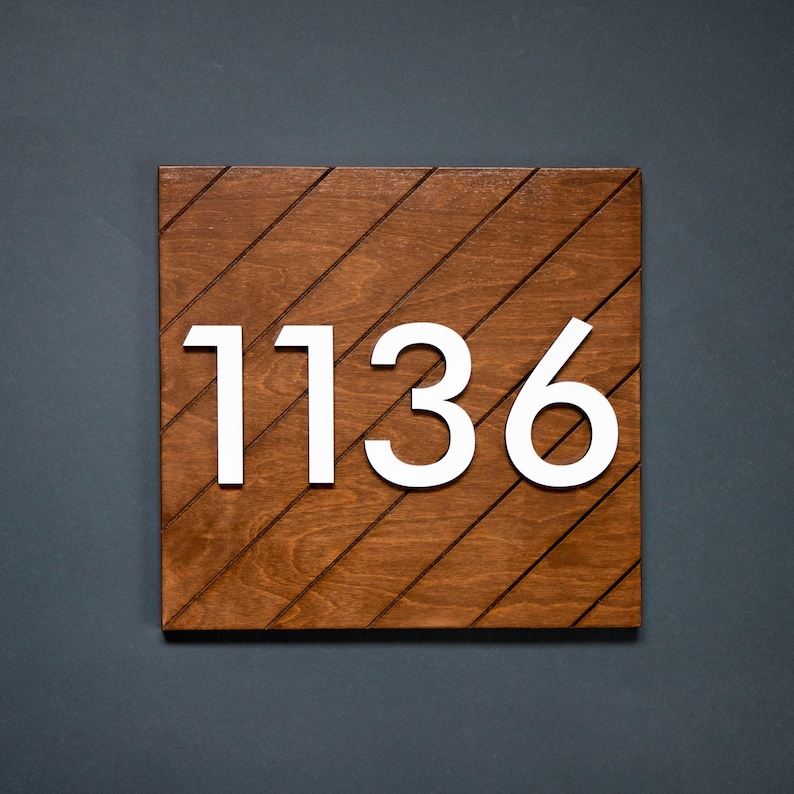 Extra Small Wooden House Number Plaque Address Sign | Etsy