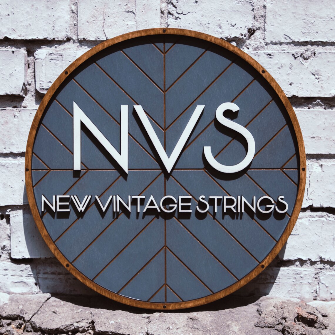 Custom Logo Plaque with White Chevron Plaque Wooden Board and | Etsy