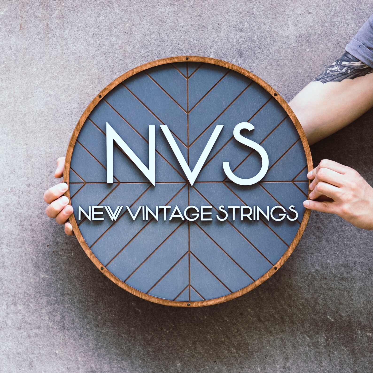 Custom Logo Plaque with White Chevron Plaque Wooden Board and | Etsy