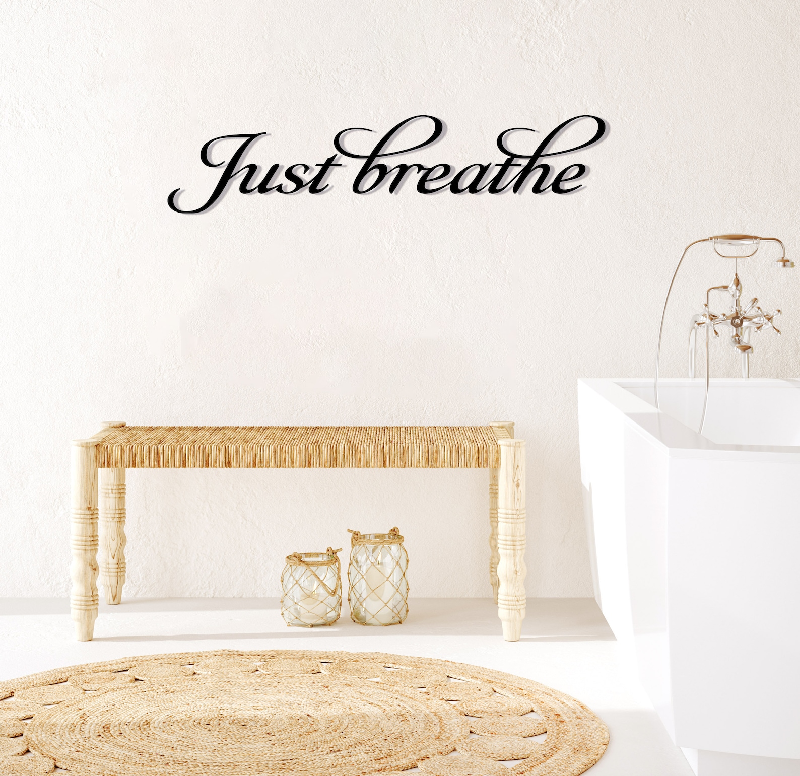 Just Breathe Sign Anniversary Gift Gift For Motivation | Etsy