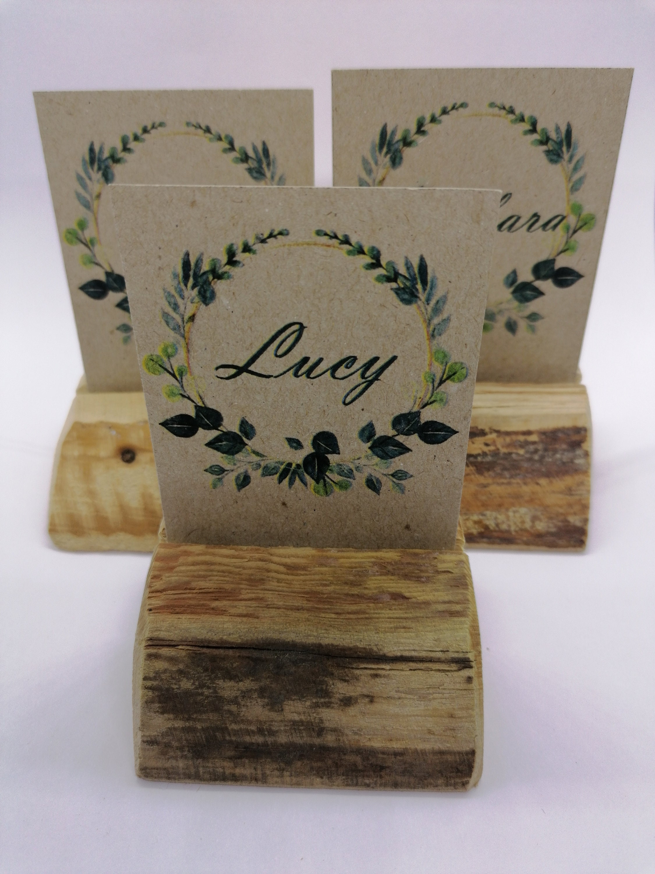 Card Holder 1 Piece, Wood Place Card Holder, Rustic Card Holder ...