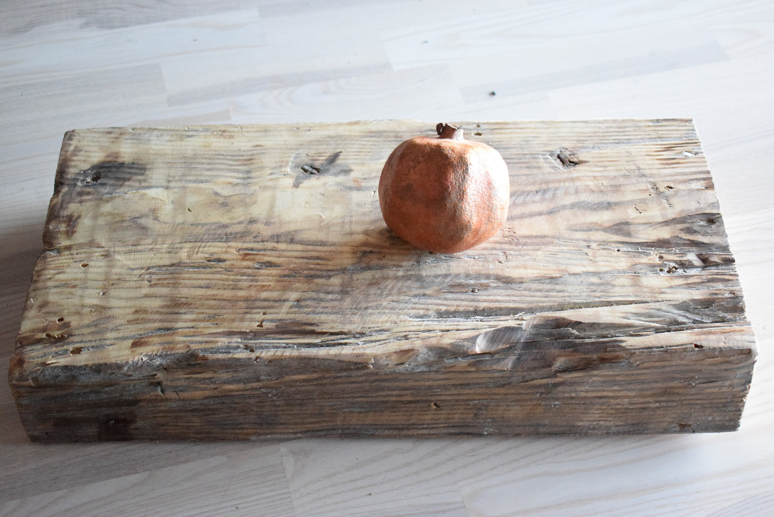 Rustic Wood Chopping Board, Recycled Wood Cutting Board, Unique Natural ...