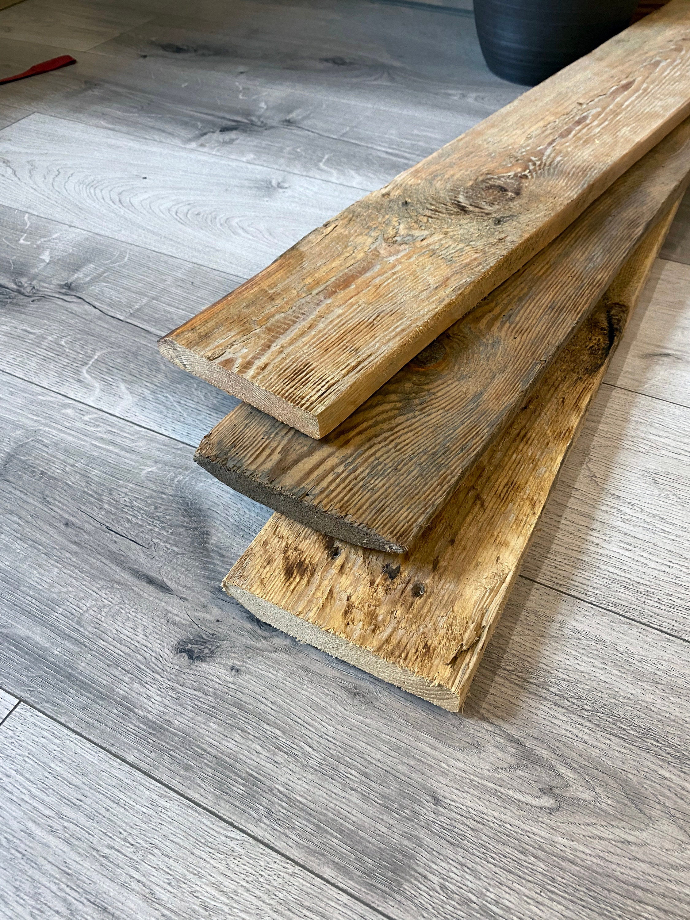 Recycled Wooden Boards, Set of 3 Wood Planks, Wood for Your Project ...