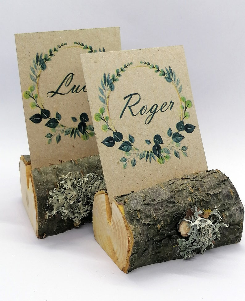 Card Holder 30 Pieces Wood Place Card Holder Rustic Card - Etsy