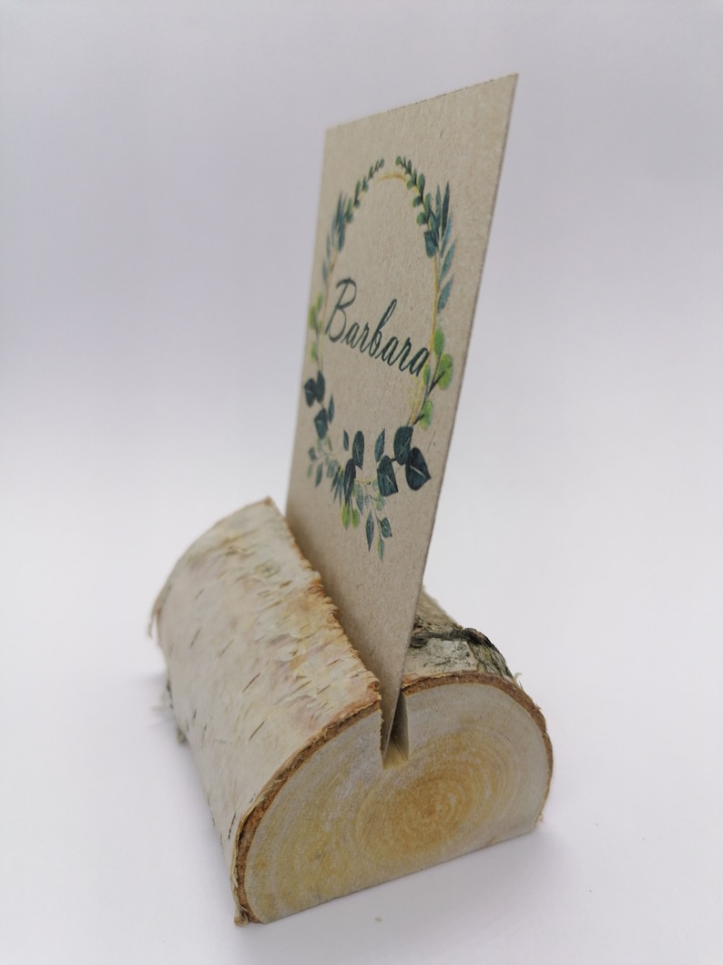 Card Holder 1 Piece Birch Wood Place Card Holder Rustic Card - Etsy