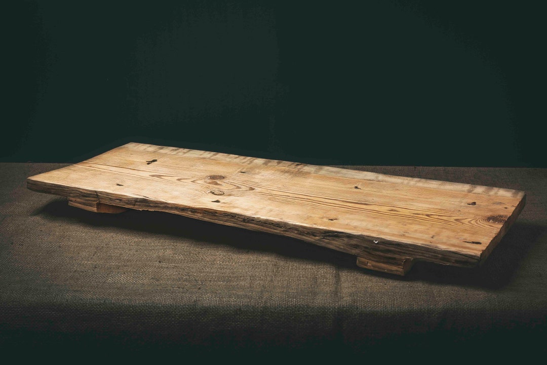 Rustic Wood Serving Board, Recycled Wood Cutting Board, Unique Natural ...