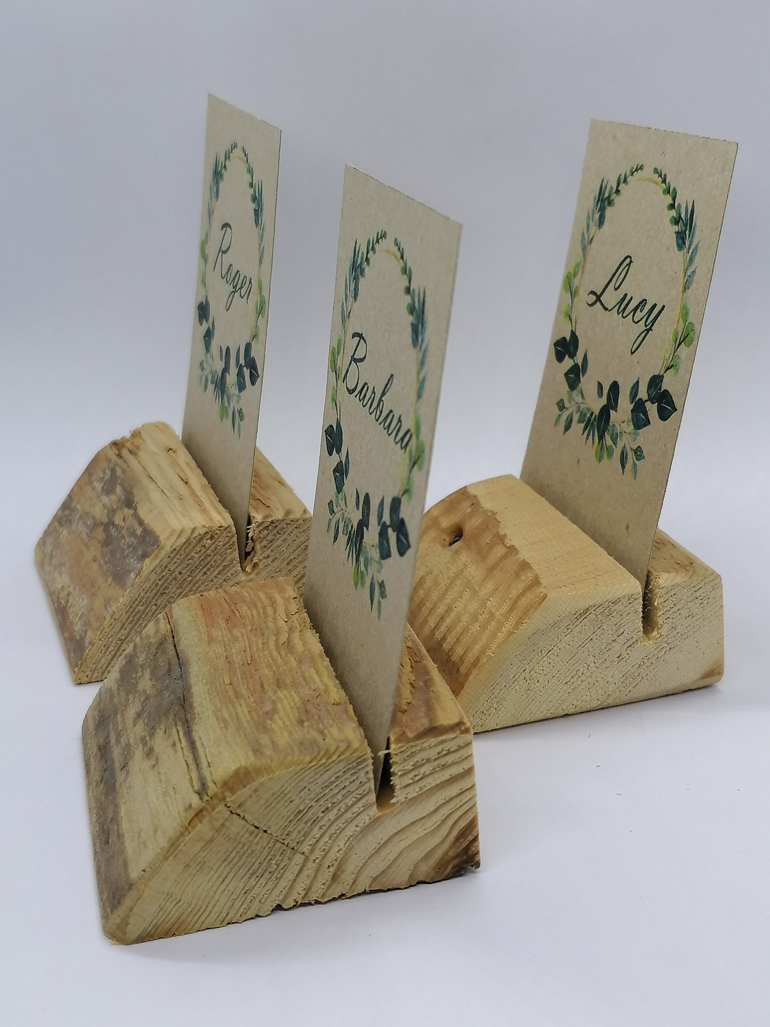 Card Holder 1 Piece Wood Place Card Holder Rustic Card - Etsy