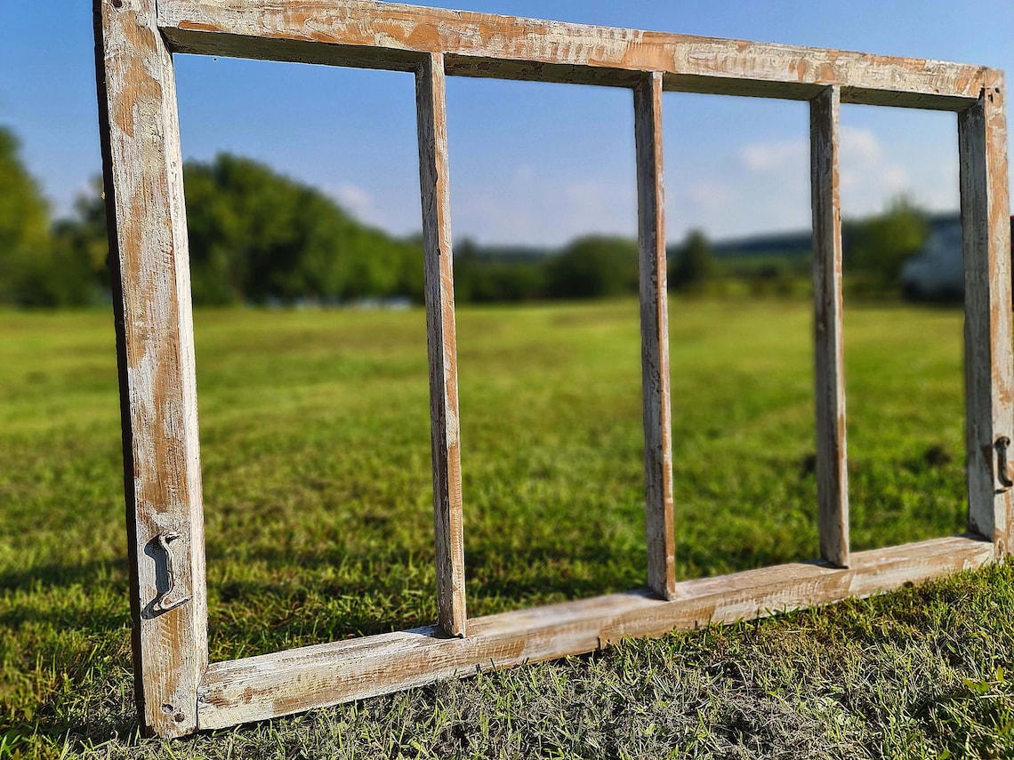 Old Rustic Wood Window Frame, Recycled Wood Window Frame - Etsy