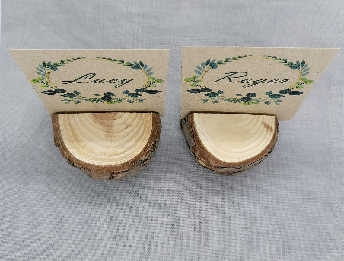 Card Holder 1 Piece, Wood Place Card Holder, Rustic Card Holder ...
