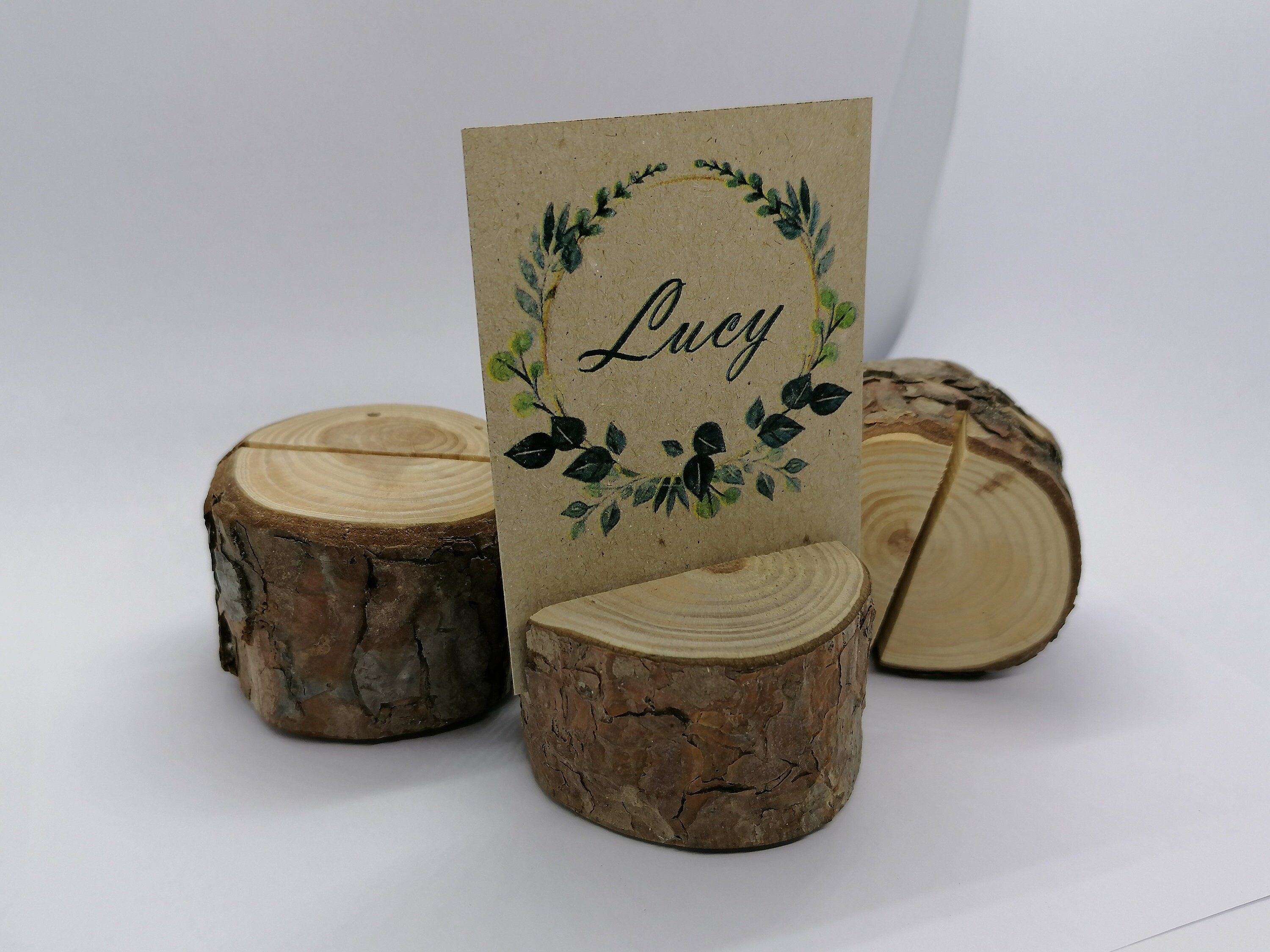 Card Holder 1 Piece, Wood Place Card Holder, Rustic Card Holder ...