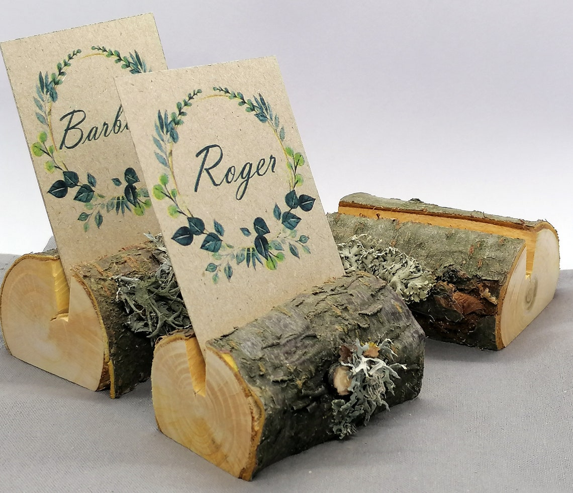 Card Holder 30 Pieces Wood Place Card Holder Rustic Card - Etsy