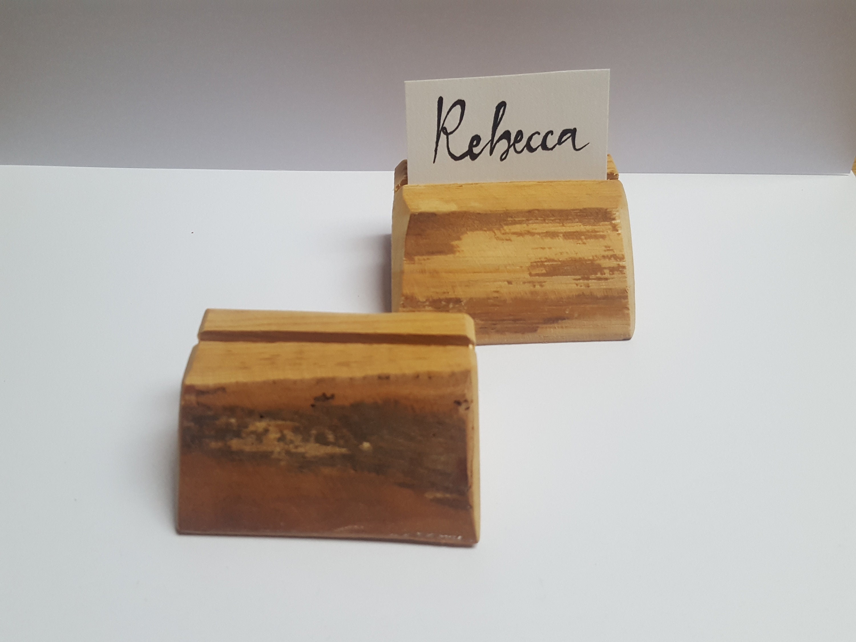 Card Holder 100 Pieces, Wood Place Card Holder, Rustic Card Holder ...