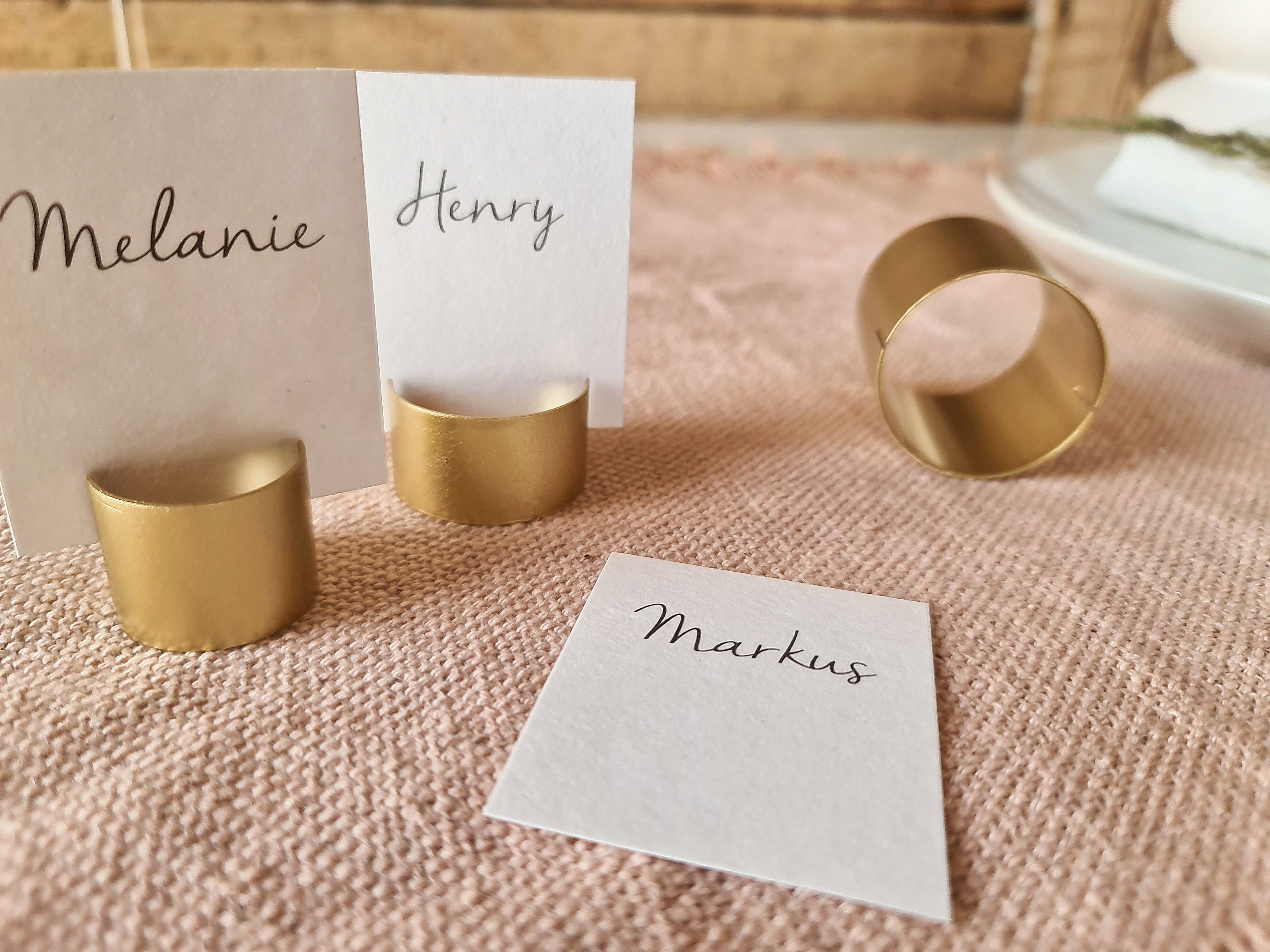 Gold name card holders store