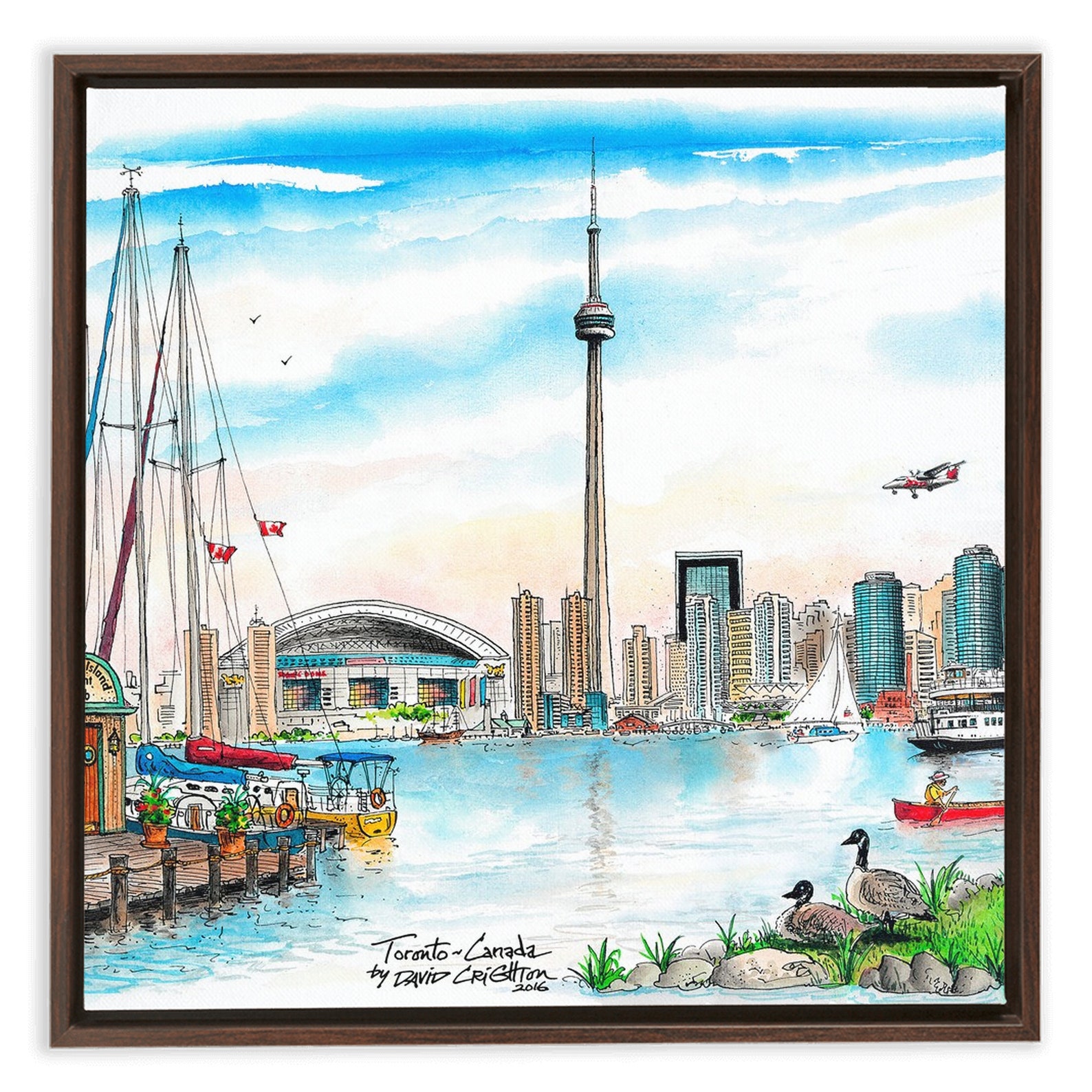 Toronto Skyline Framed Wall Art | Toronto Canvas Art | Toronto Moving ...