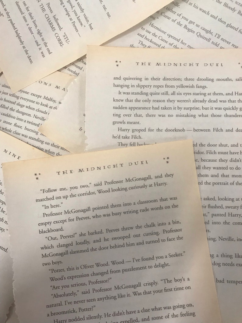 100 Harry Potter Book Pages + FREE SHIPPING - Etsy