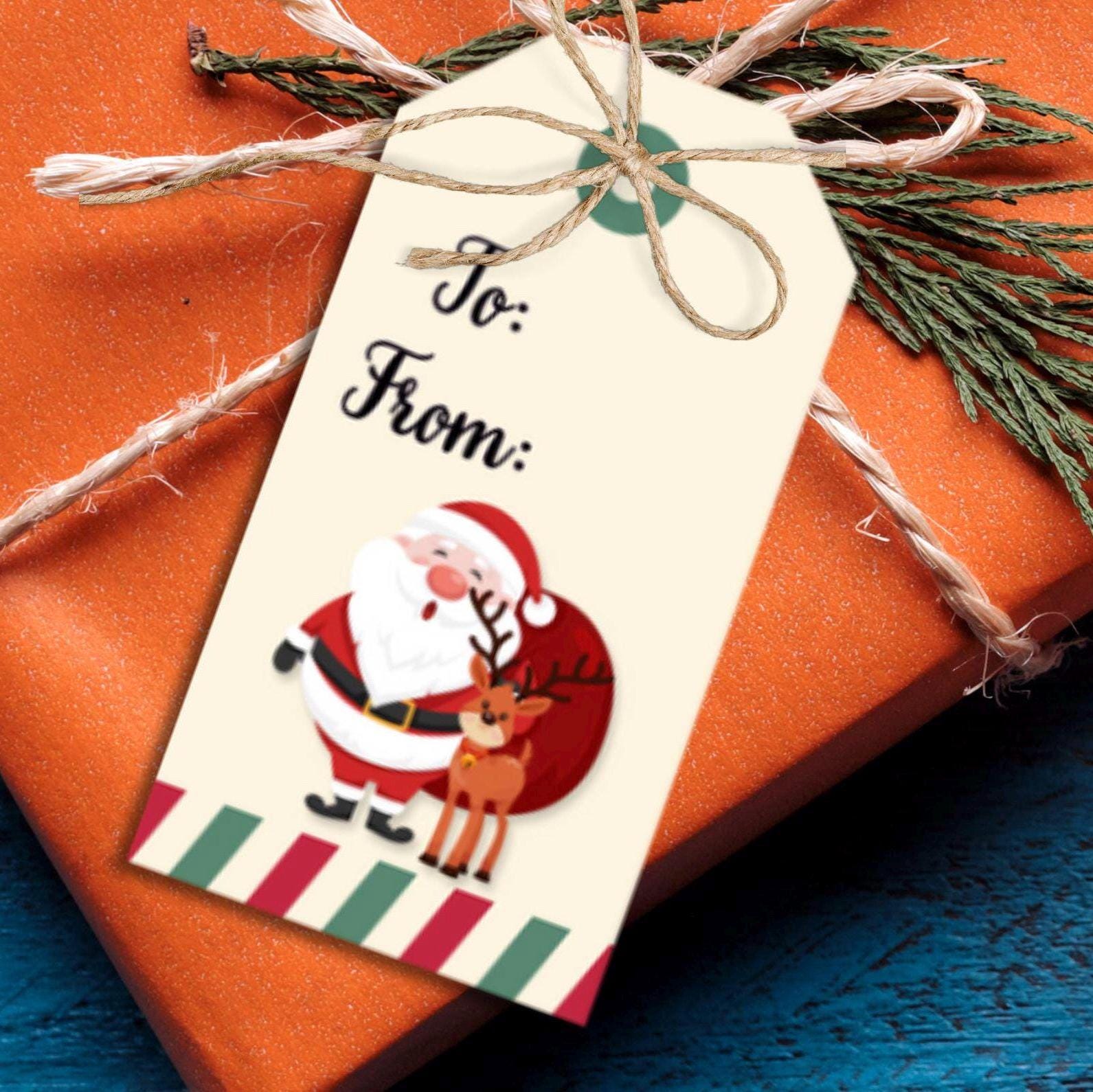 Printable Christmas Gift Tags Set of 10, Holiday Tag, Present Tags ...