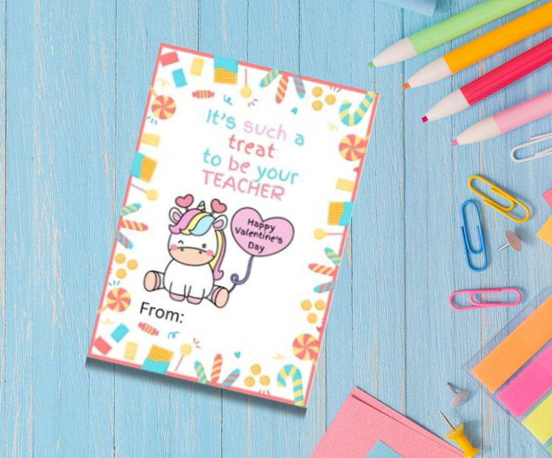 Printable Classroom Valentines FROM TEACHER to Student Valentine Tags ...