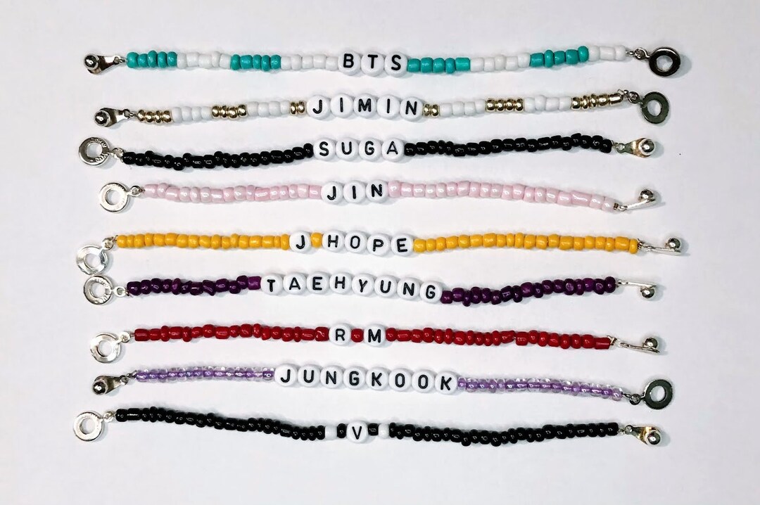 BTS Bracelet / Choker / Anklet ~ (custom) - V Jin Jimin RM Suga J Hope ...