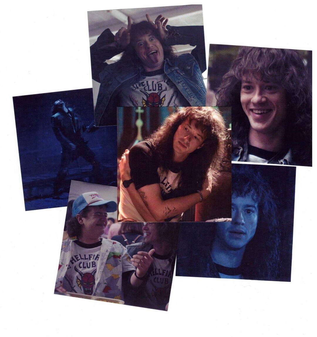 Eddie Munson STICKER SET Stranger | Things | 6PCS 3x3 or 8 PCS 2x2 ...