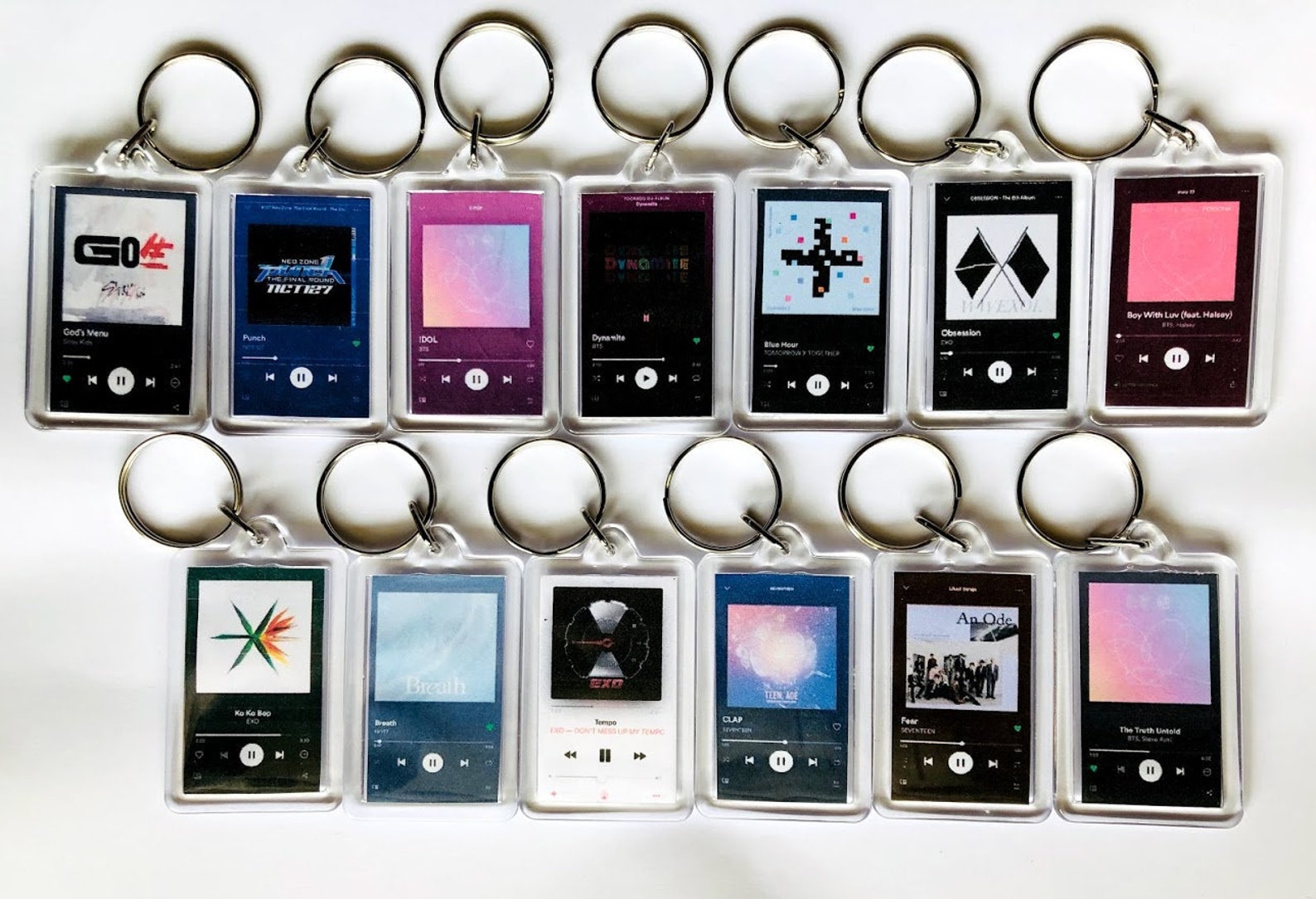 Spotify Song Plaque Keychain Custom Key Chain Add Charm - Etsy UK