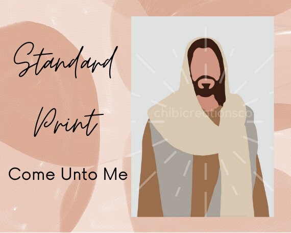 Jesus Christ Faceless Portrait Saviour Come Unto Me LDS | Etsy