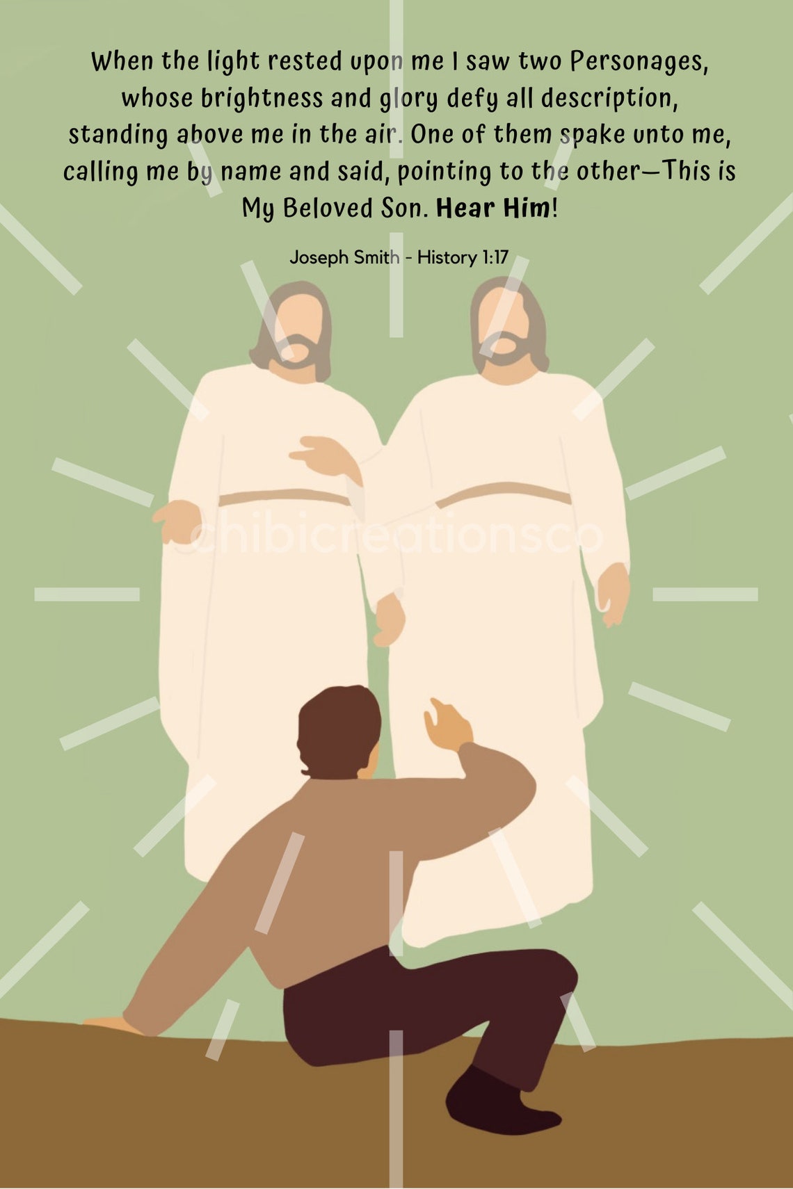 LDS Ministering Handouts Scripture Quote Jesus Christ First Vision ...