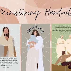LDS Ministering Handouts Scripture Quote Jesus Christ | Etsy