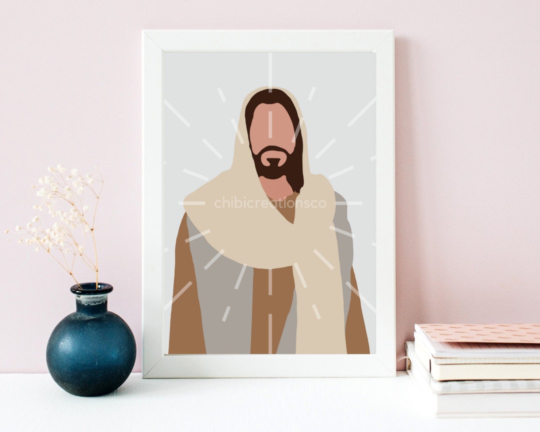 Jesus Christ Faceless Portrait Saviour Come Unto Me Lds Minimalist