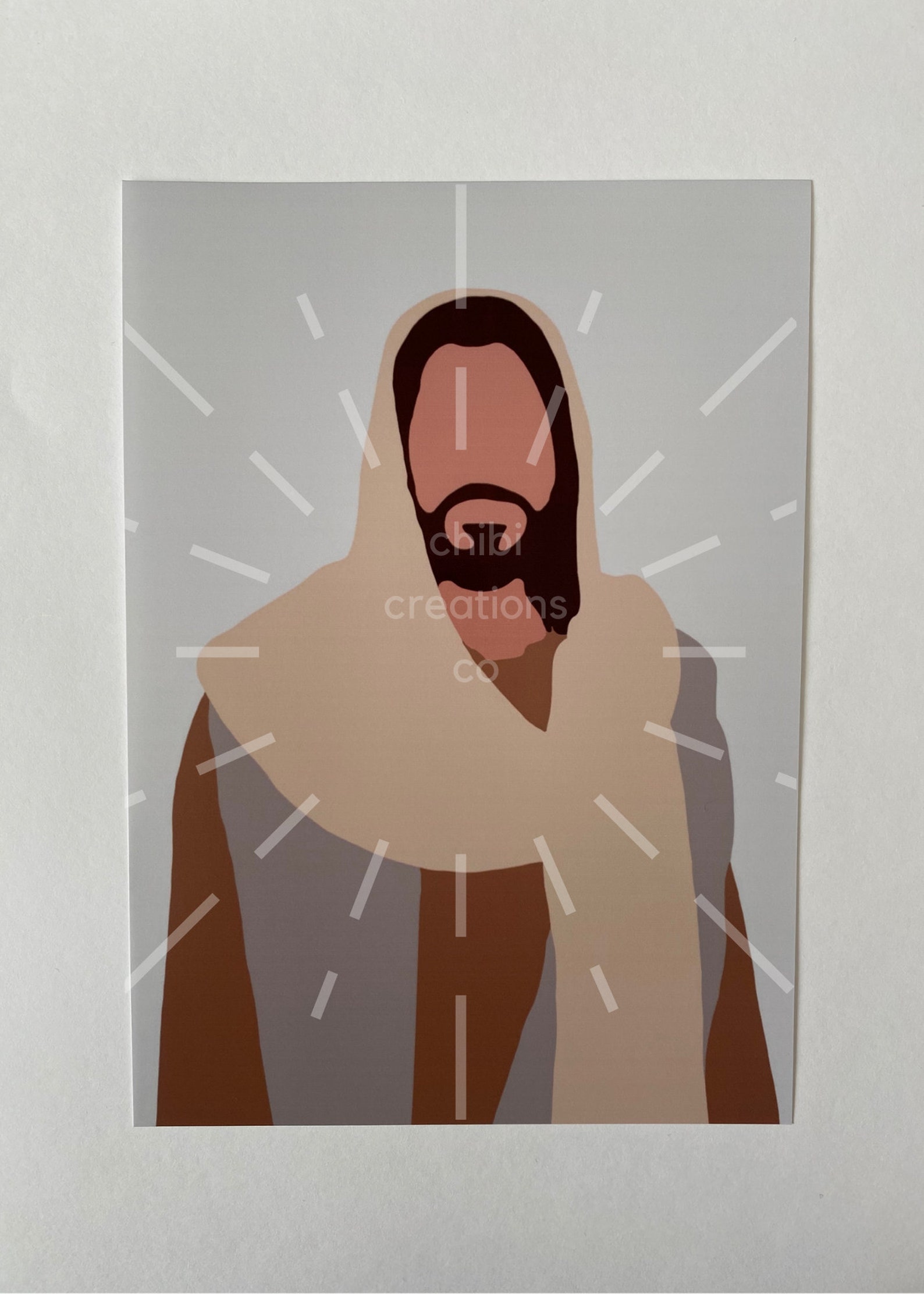 Jesus Christ Faceless Portrait Saviour Come Unto Me LDS Minimalist ...