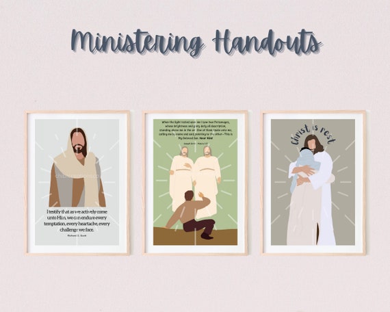 LDS Ministering Handouts Scripture Quote Jesus Christ | Etsy