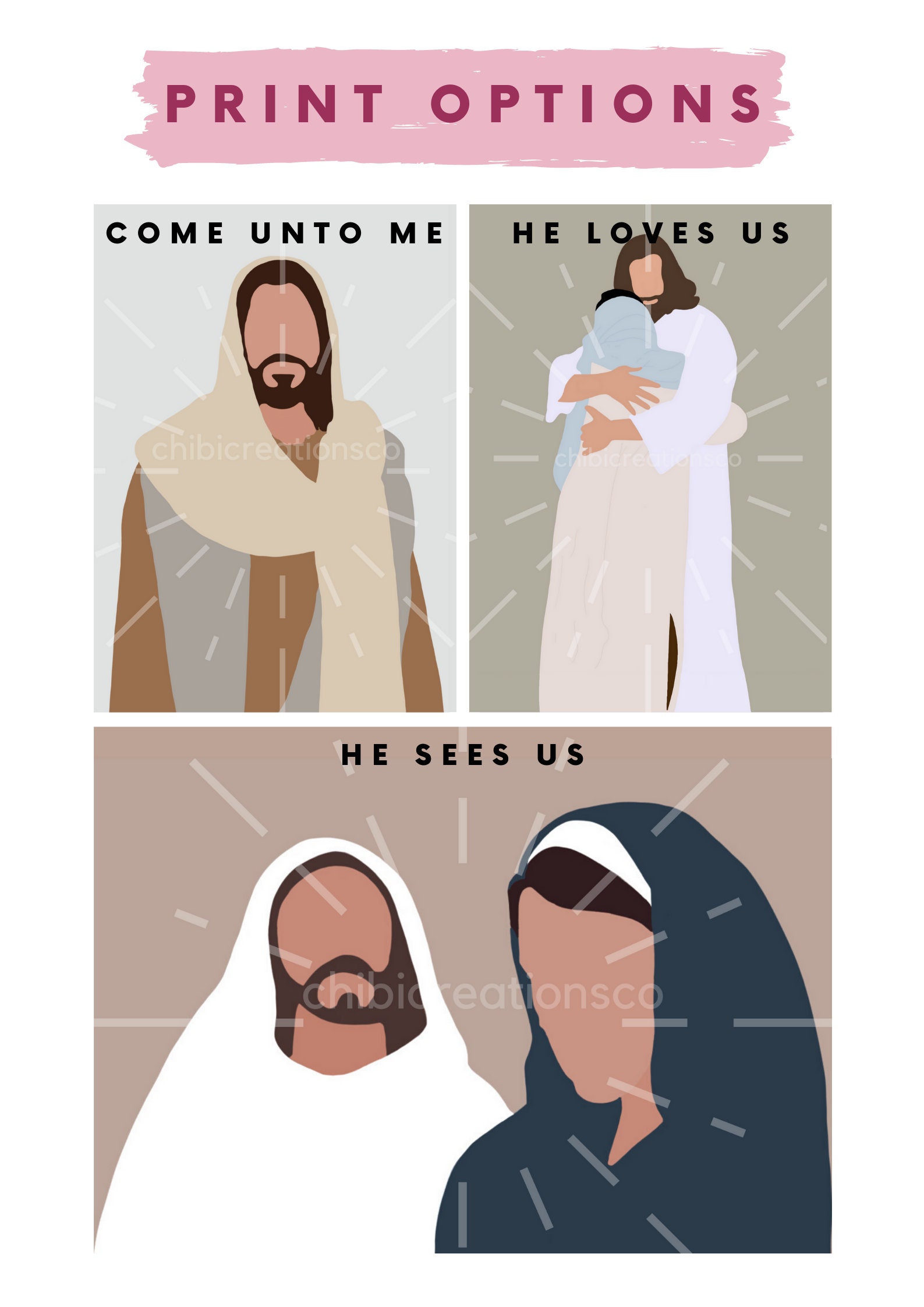 Customizable LDS Digital Portrait Custom Scripture Jesus Christ Mary ...