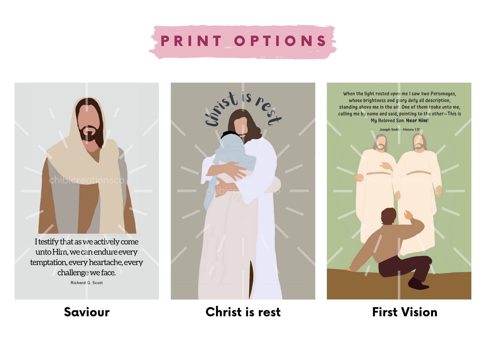 LDS Ministering Handouts Scripture Quote Jesus Christ First Vision ...