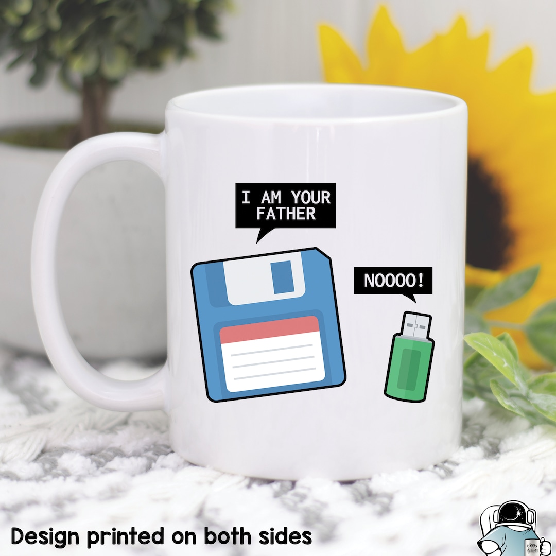 Floppy Disk und USB Tasse, Computer Tech Support Kaffeetasse, Lustige ...