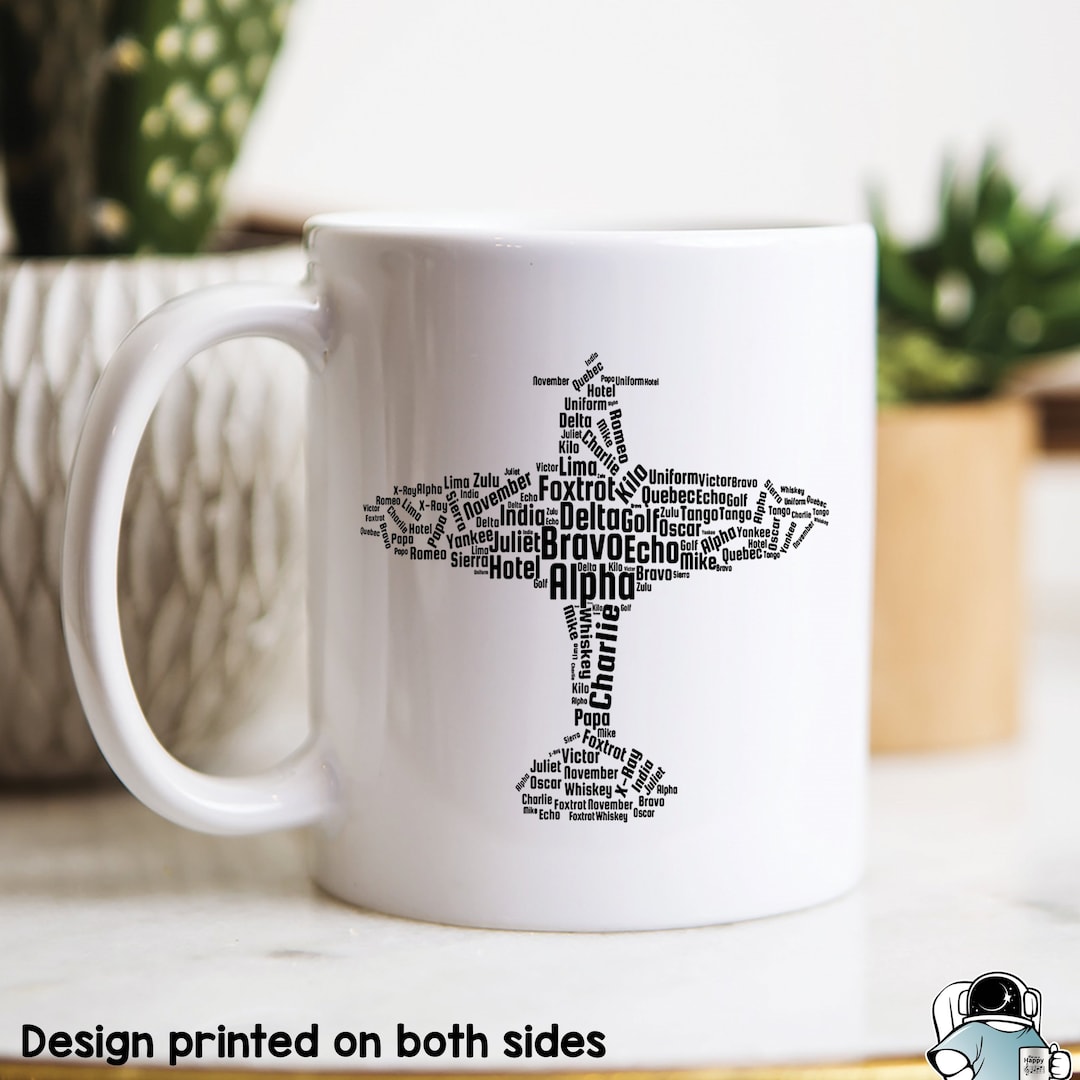 Aviation Alphabet Mug, Pilot Gifts, Flying Pilot Mug, Phonetic Flying ...