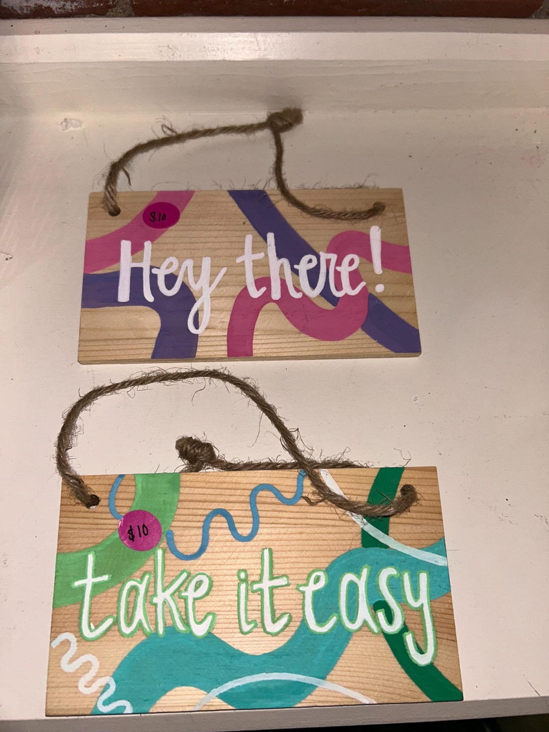 Mini Greeting Wooden Signs - Etsy
