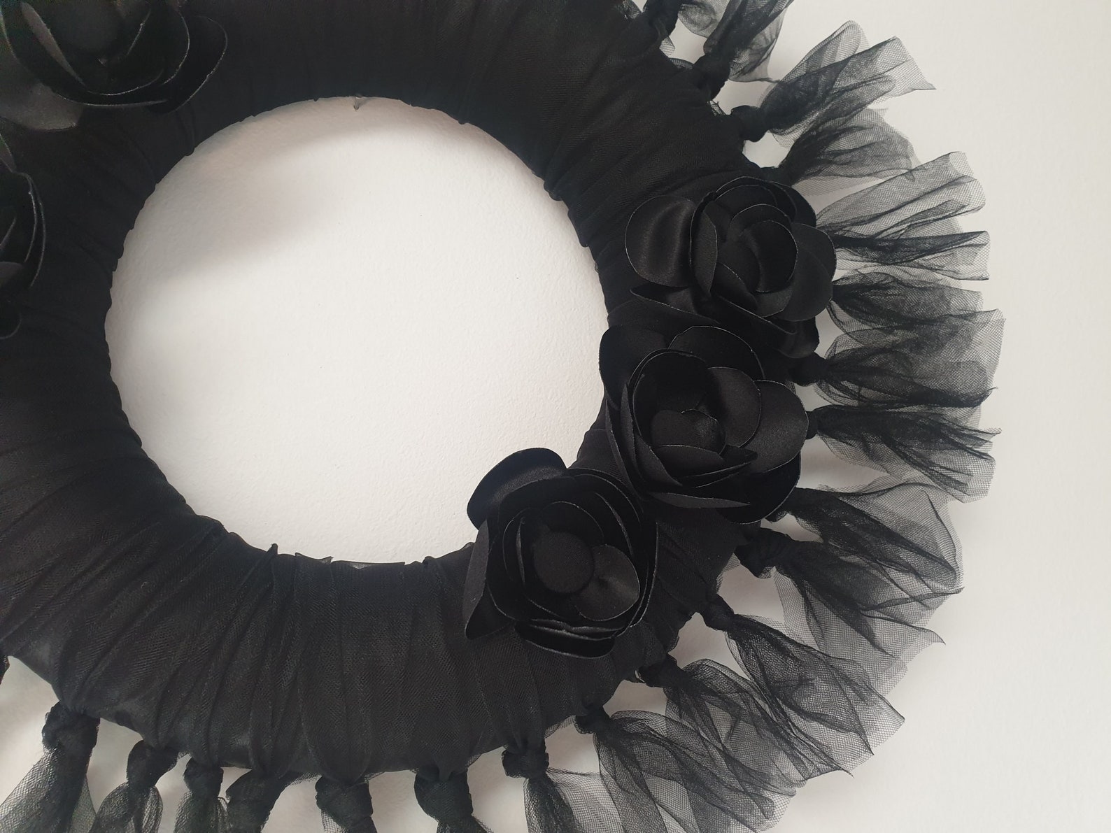 Black Wreath Mourning Grief Wreath Funeral Wreath Indoor - Etsy