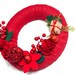 Red Hemp Christmas Wreath Elegant Red Christmas Decoration - Etsy