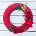 Red Hemp Christmas Wreath Elegant Red Christmas Decoration - Etsy