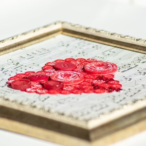 Notes Wall Hanging, Red Wall Decor, Heart Shaped Decor, Music Decor ...