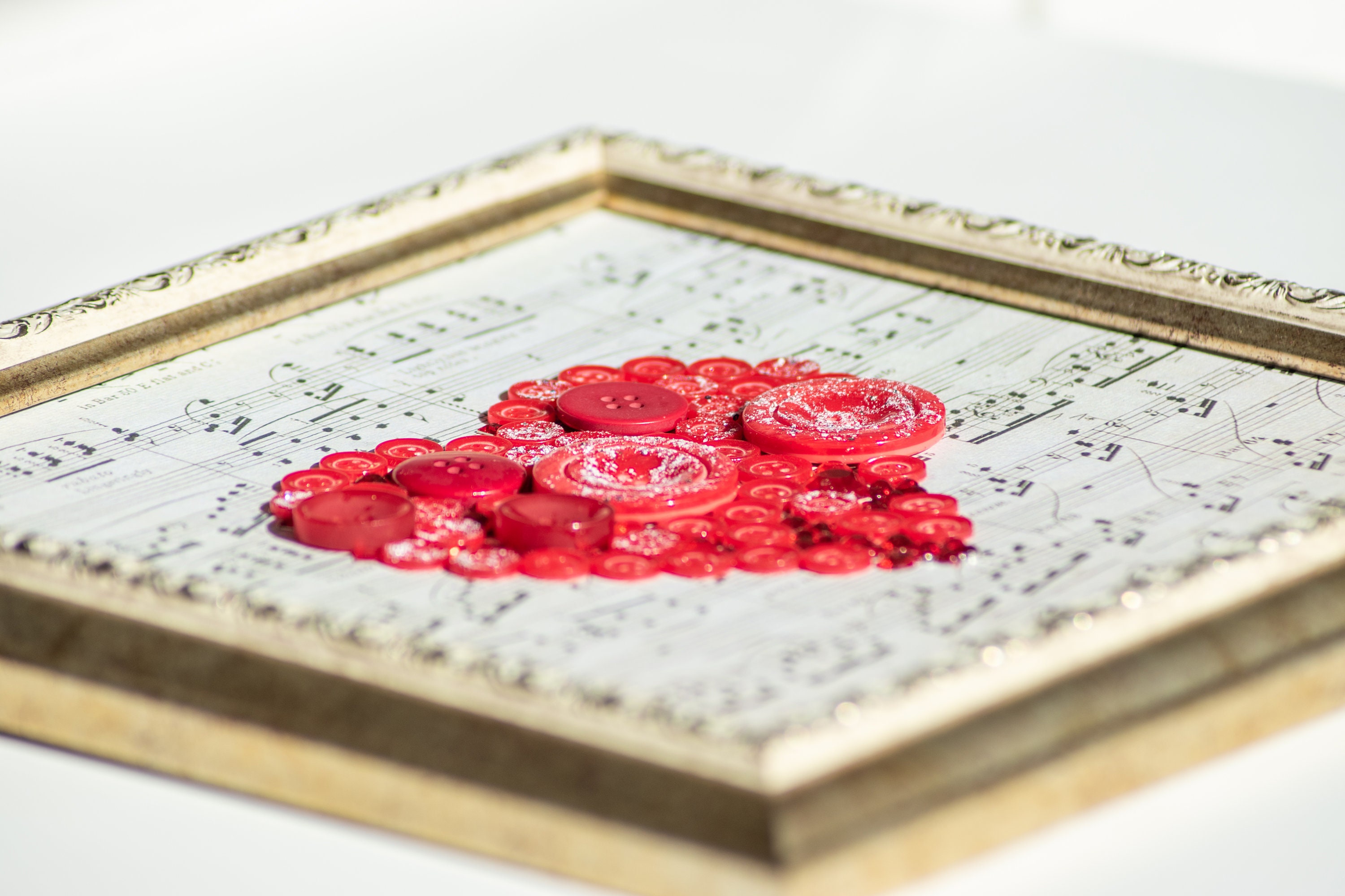 Notes Wall Hanging Red Wall Decor Heart Shaped Decor Music - Etsy