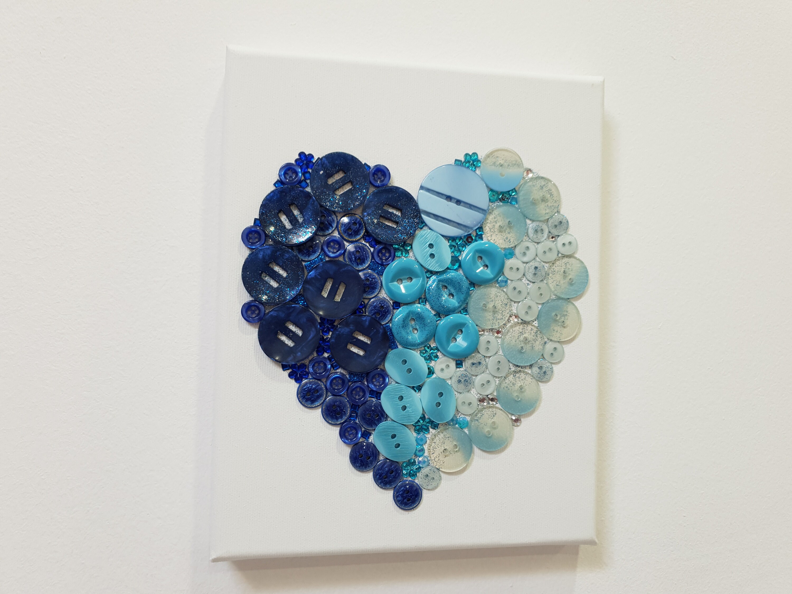 Heart Shape Decor, Blue Decor, Home Decor,wall Hanging,blue Heart Decor ...