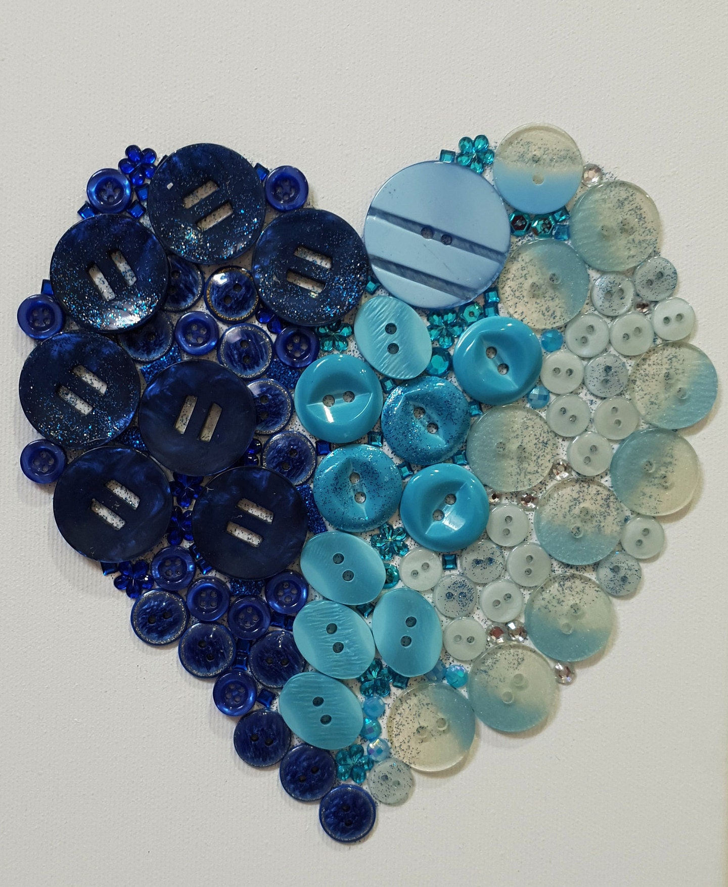 Heart Shape Decor, Blue Decor, Home Decor,wall Hanging,blue Heart Decor ...
