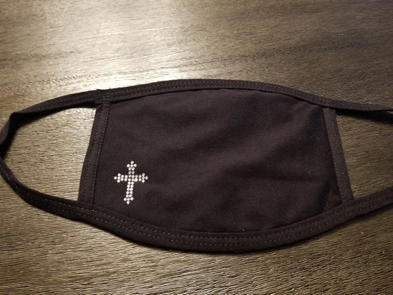 Cross Mask. Christian Cross Mask. Rhinestone Cross Mask | Etsy