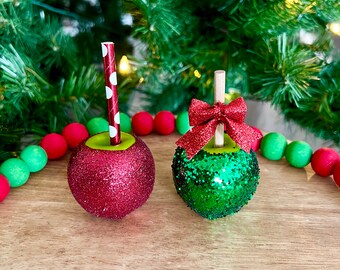 Fake Glitter Apples - Etsy