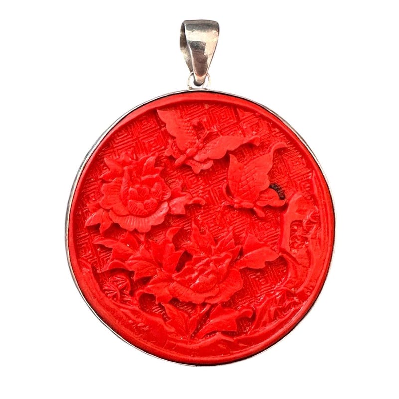 Cinnabar Pendant - Etsy