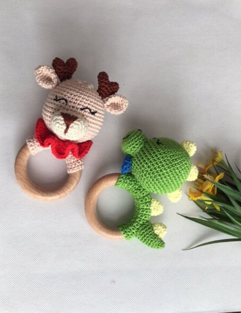 ANIMAL RATTLES, NEW Arrival Toy Gifts, Wooden Rattles, Baby Essentials ...
