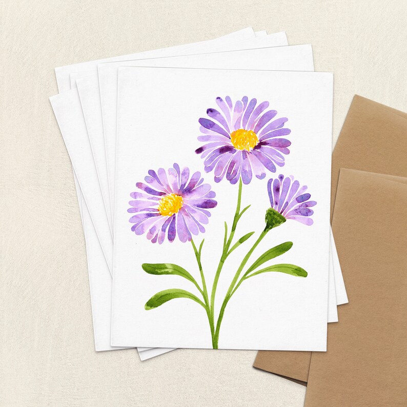 Notecards Set, Floral Cards Set of 6, Wildflower Greeting Card Set ...